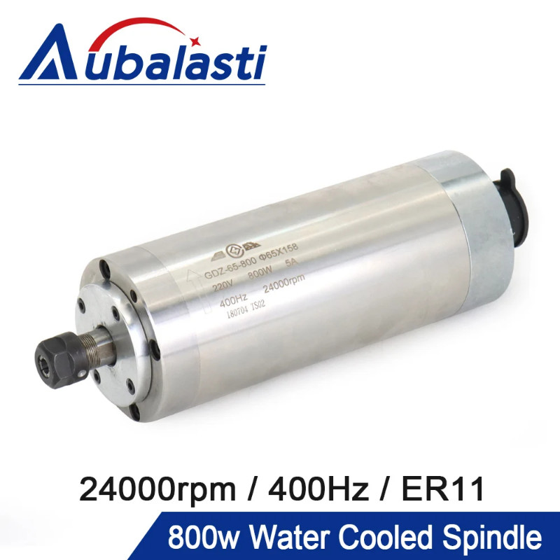 800W CNC Router Spindle Motor 220V 5A Water Cooling Spindle GDZ-65-800 ...