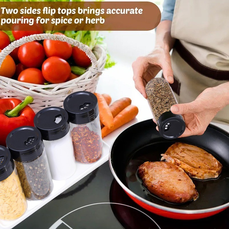 Seasoning Containers with Shaker Lid - Adjustable, Large Capacity ...