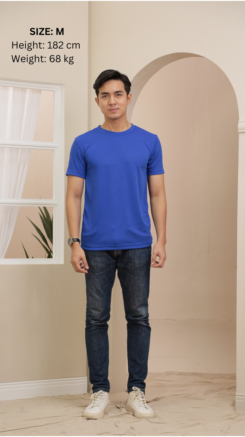 Boxy Baju Microfiber Unisex Dri Fit Leher Bulat Lengan Pendek ...