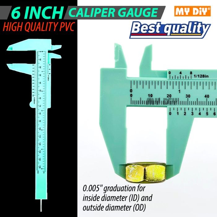 MYDIYHOMEDEPOT - VERNIER Caliper 6inch 150mm PVC PLASTIC CALIPER 6 ...