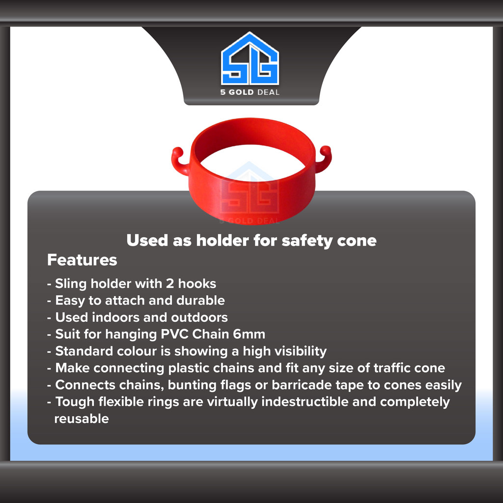 PE Traffic Cone Ring Safety Cone Ring Plastic Chain Connector Cone ...