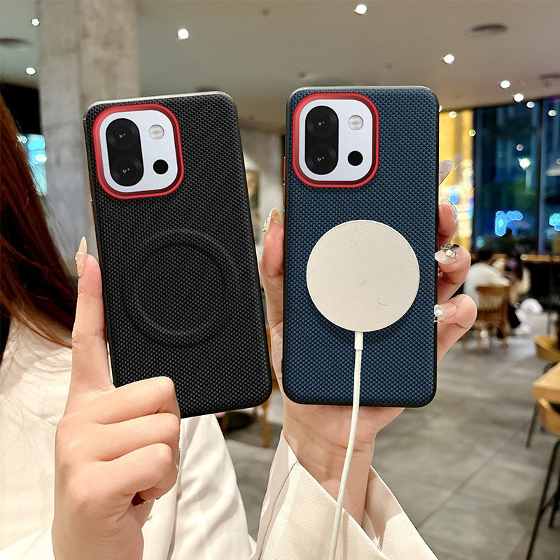 Magnetic Wireless Charging Leather Woven Pattern Phone Case for OnePlus ...