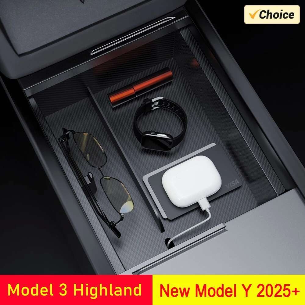 Center Console Storage Box for New Tesla Model 3 Y Juniper Launch ...