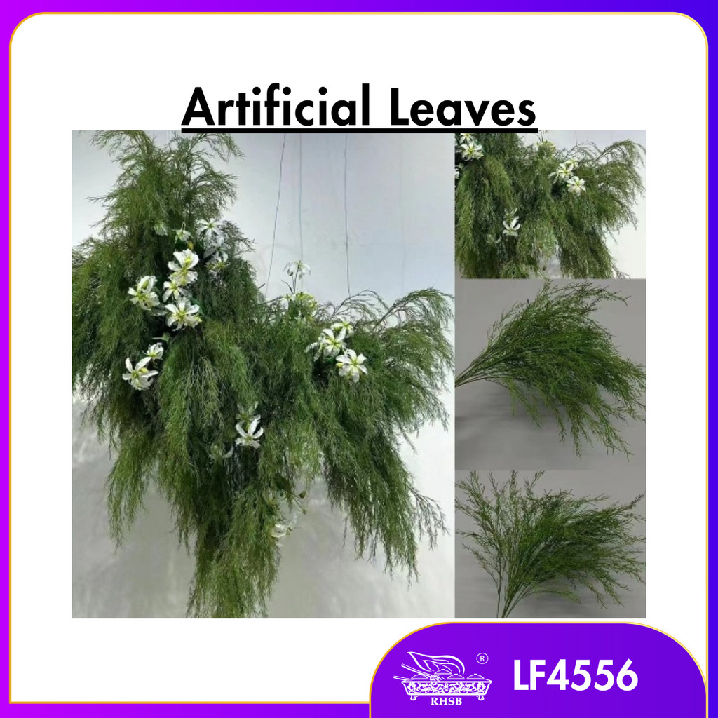 1PC ARTIFICIAL LEAF / HANGING GREEN LEAF / PLASTIC GREENERY LEAVES ...
