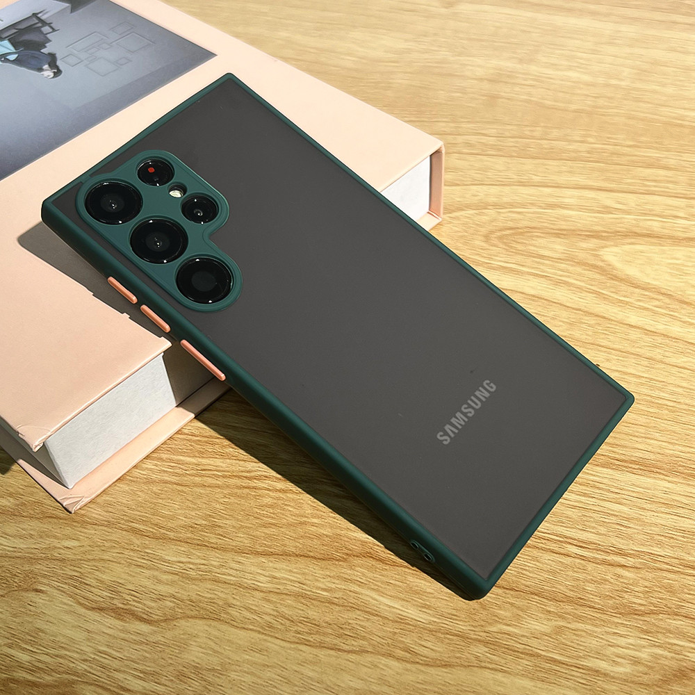 Shockproof Matte Transparent Case for Samsung Galaxy S25 S24 S23 S22 S21 S20 Ultra Plus FE S25 ...