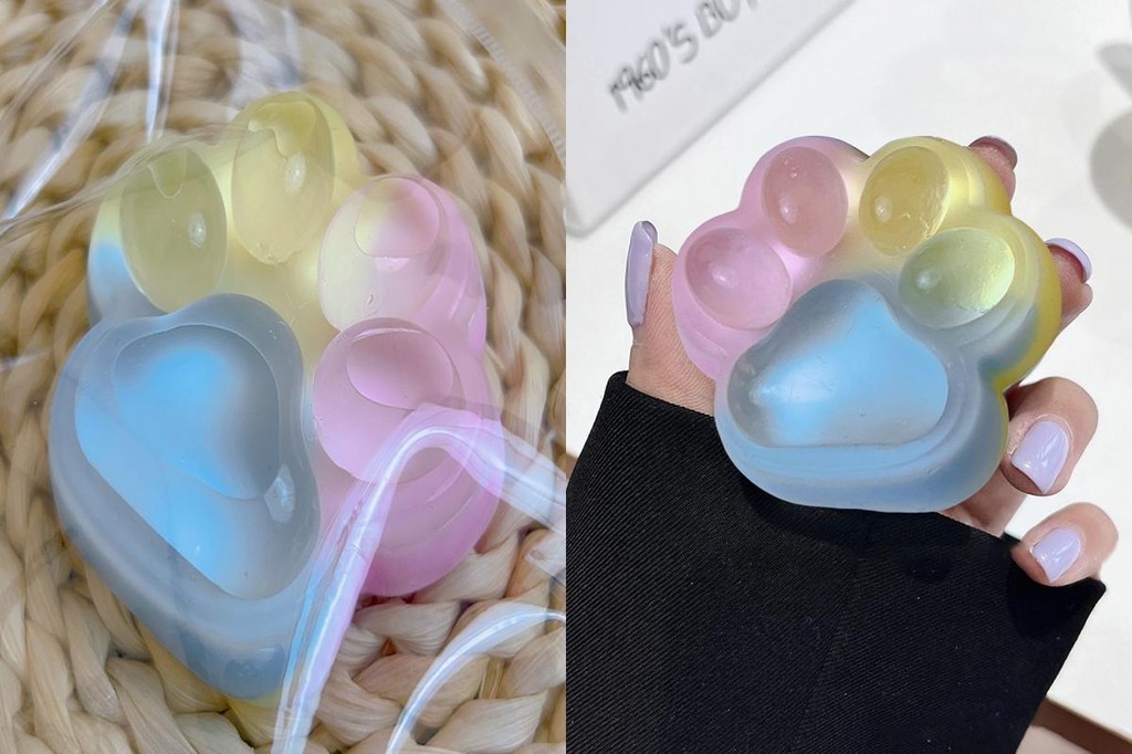 Pet Paw Pinch Toy Cat Paw Squeeze Toy Soft Cat Paw Stress Relief Toy ...