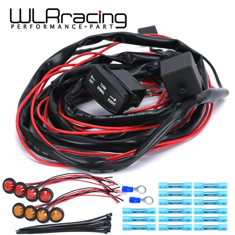 Universal 12V ATV UTV Rocker Switch Turn Signal Kit Street Legal Kit ...