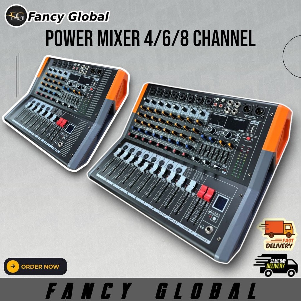 Powered Mixer 2x400W EP4, EP6, EP8 Karaoke professional Multifunction ...