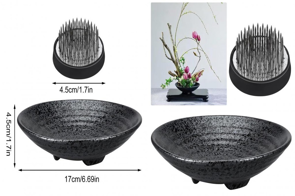 [poslajudo] Metal Base Flower Frog Easy-to-clean Ikebana Tool Japanese ...