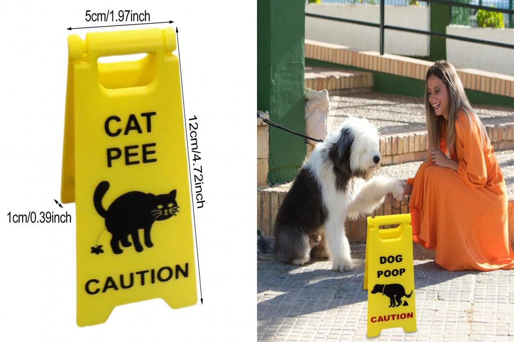 andfindgi Cat/dog Reminder Warning Sign Waterproof Warning Sign 3d ...