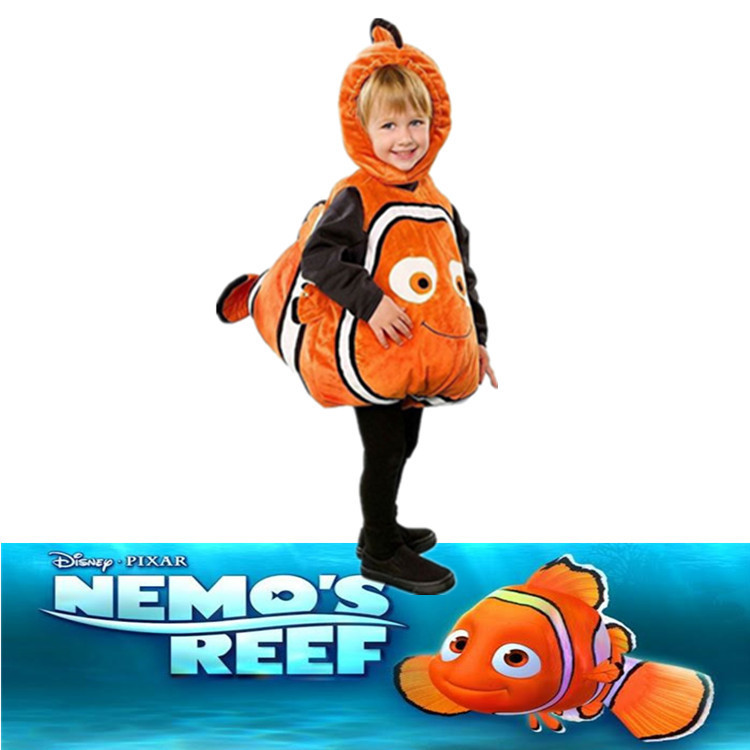 Kostum kanak-kanak Halloween Finding Nemo/Clownfish baju Ocean binatang ...