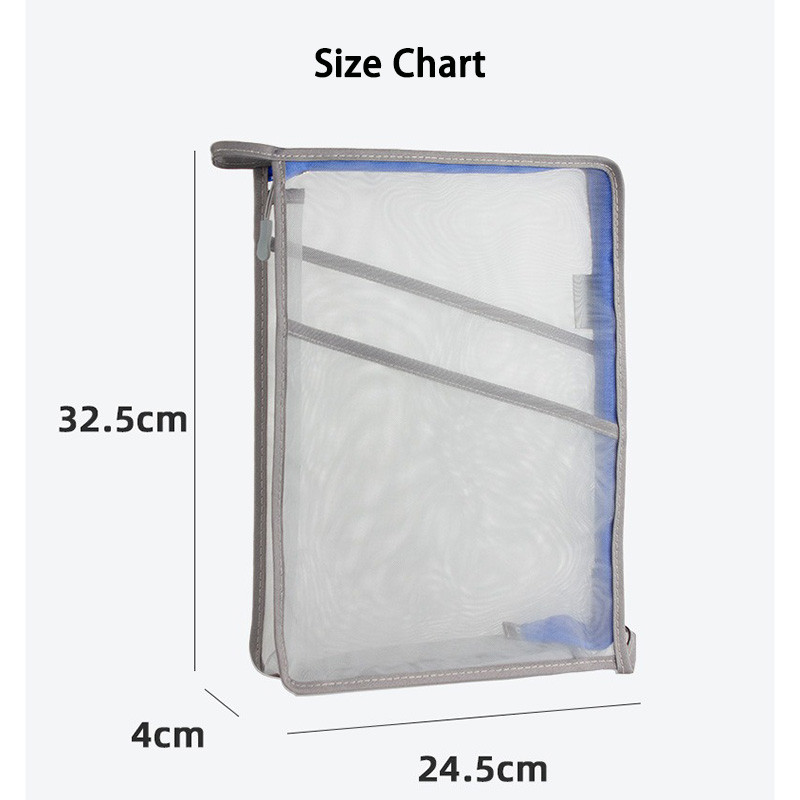 EverToner L-Type Three Layers Zipper Large Capacity Books Homework ...