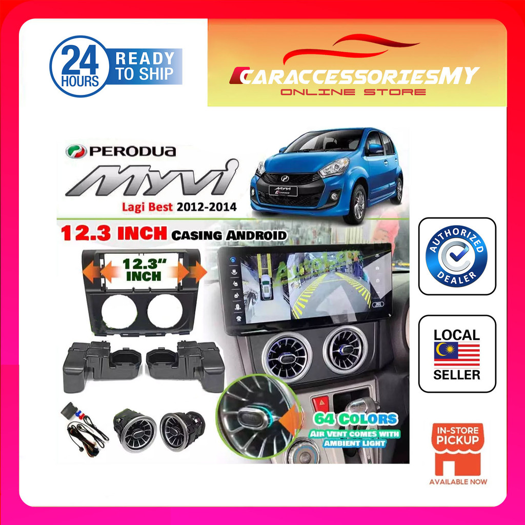 Perodua MYVI Lagi Best 2012-2014 12.3 Inch BBA Casing Android With Plug ...