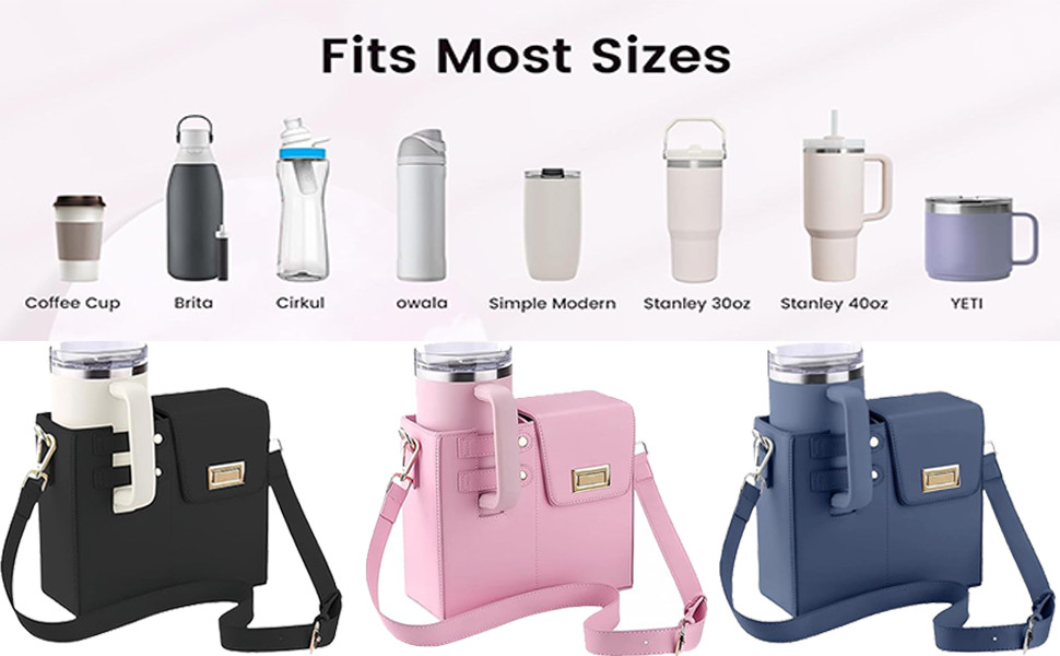 2025 New Stanley Purse Cup Holder Bag Crossbody Water Cup Storage Bag ...
