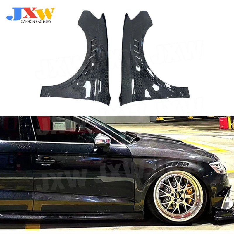 Carbon Fiber Front Bumper Fender Fin Splitters Car Accessorise for Audi ...