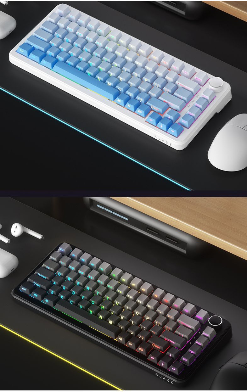 AJAZZ AK820MAX Magnetic Switch Keyboard Mechanical Keyboard Rapid Trigger Three-mode TFT Color ...