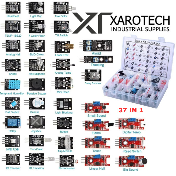 Must Have 37 In 1 Arduino Raspberry Pi Sensor Sensors Kit Module Board Set With Organized Box