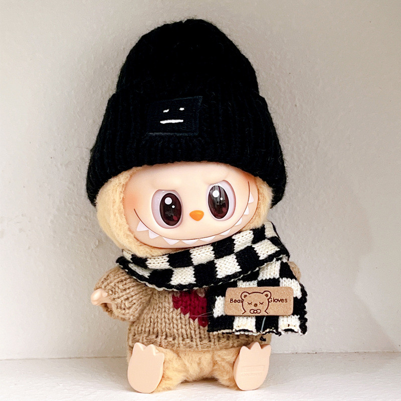 Labubu V2 Clothes Set Christmas Sweater Scarf for Labubu Have A Seat ...