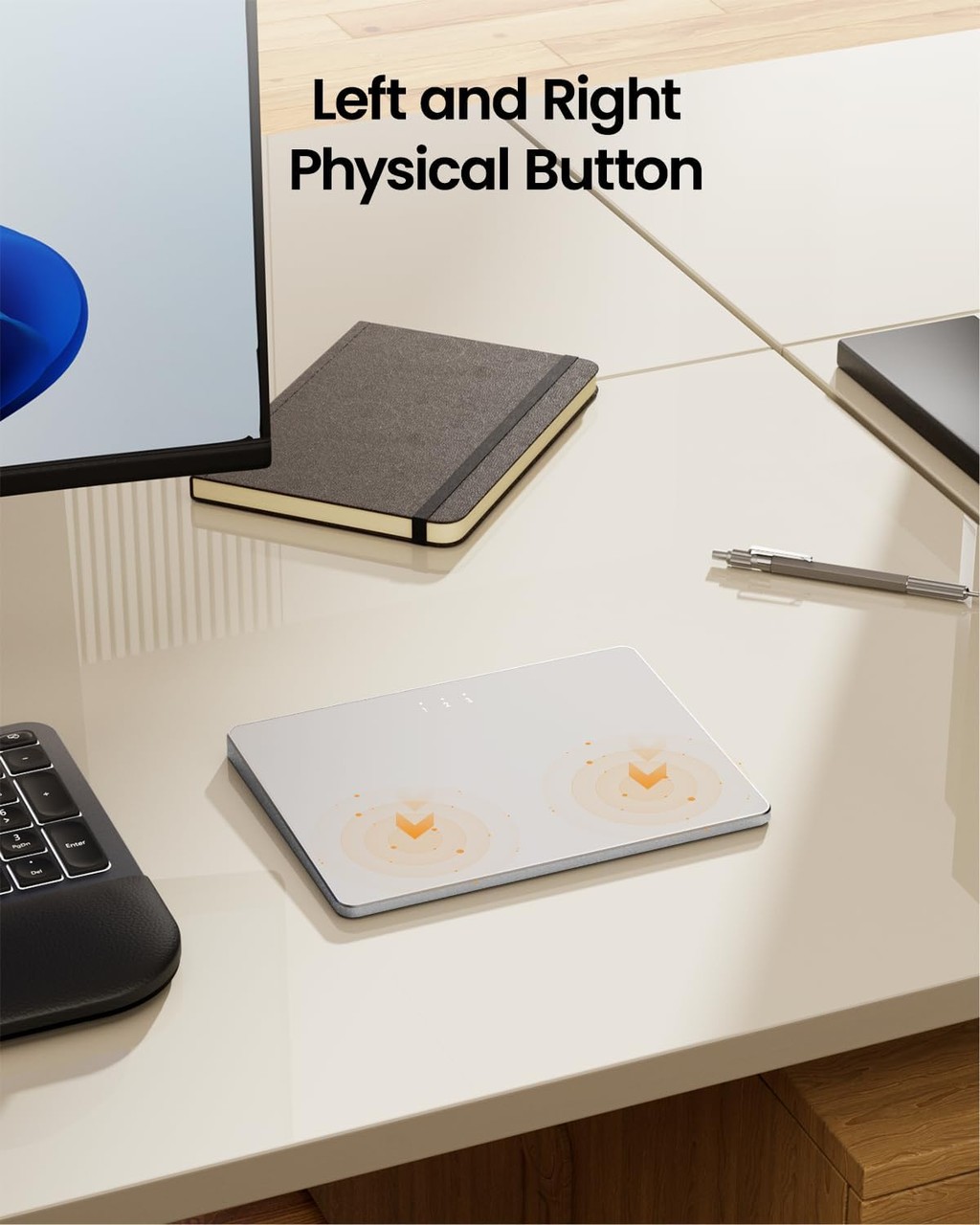 Wireless 2.4G Wired Trackpad Rechargeable Gestures Bluetooth Touchpad ...