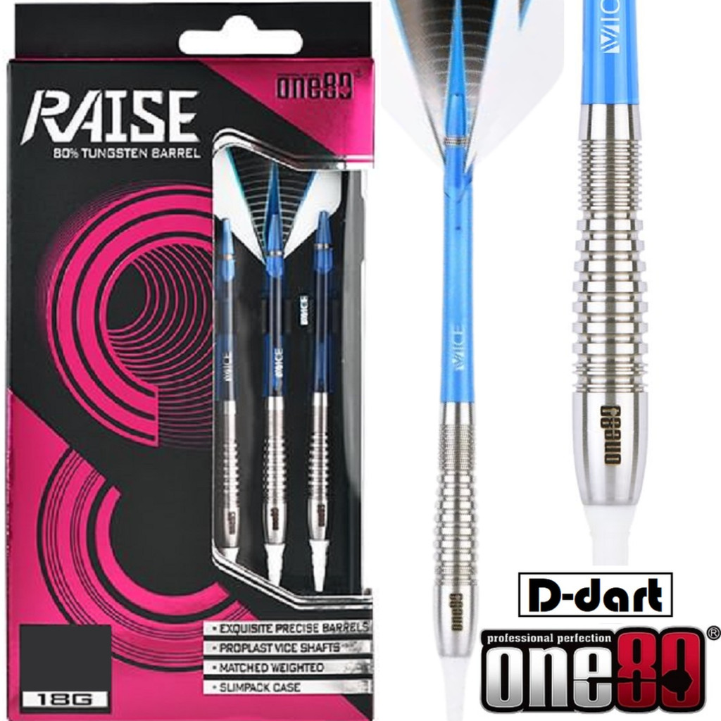 ONE80 SOFT TIP DART - 18G RAISE KK EXQUISITE PRECISE BARREL HD TUNGSTEN ...