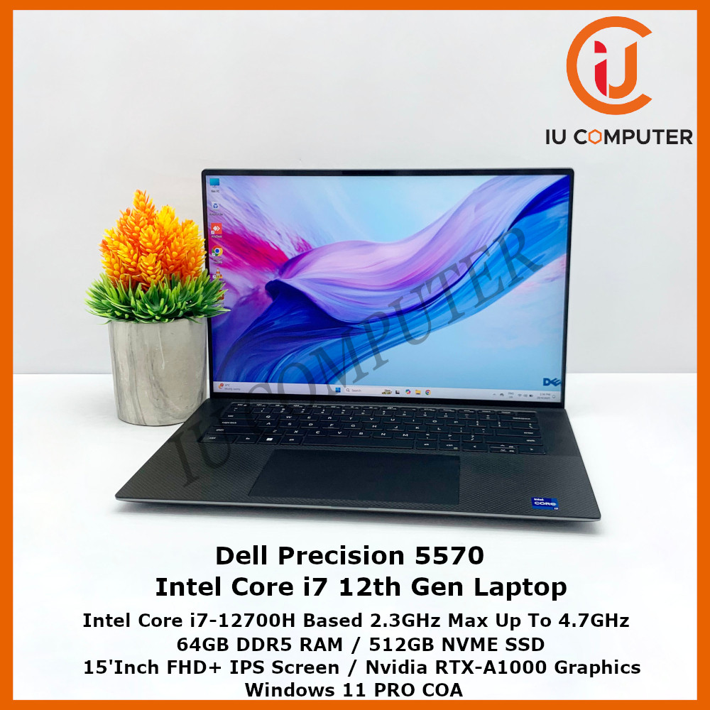DELL PRECISION 5570 INTEL CORE I7-12700H 64GB RAM 512GB NVME SSD RTX ...