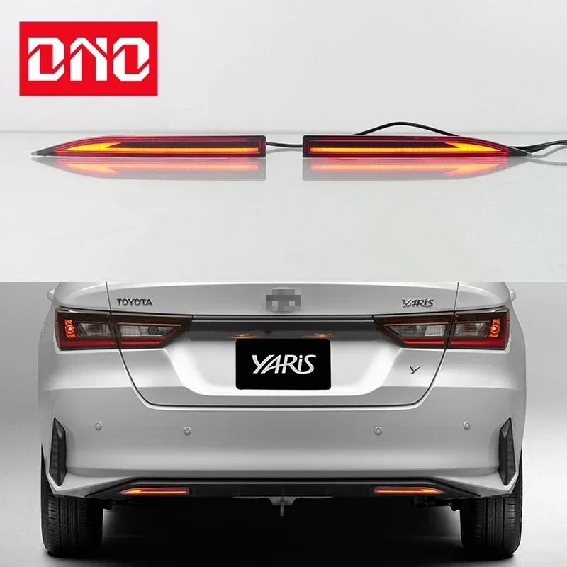 Car LED Rear Bumper Lamps For Toyota Yaris Ativ Vios 2022 2023 Brake ...