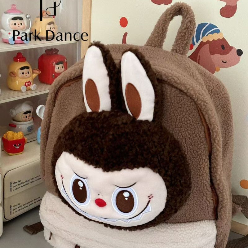 New Cartoon labubu Backpack labubu Doll Large Capacity Backpack Female ...