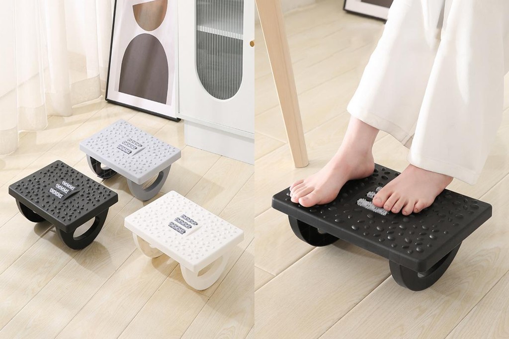 [Sarah] Under-desk Stool Ergonomic Footrest Massage Foot Rocker Stool ...