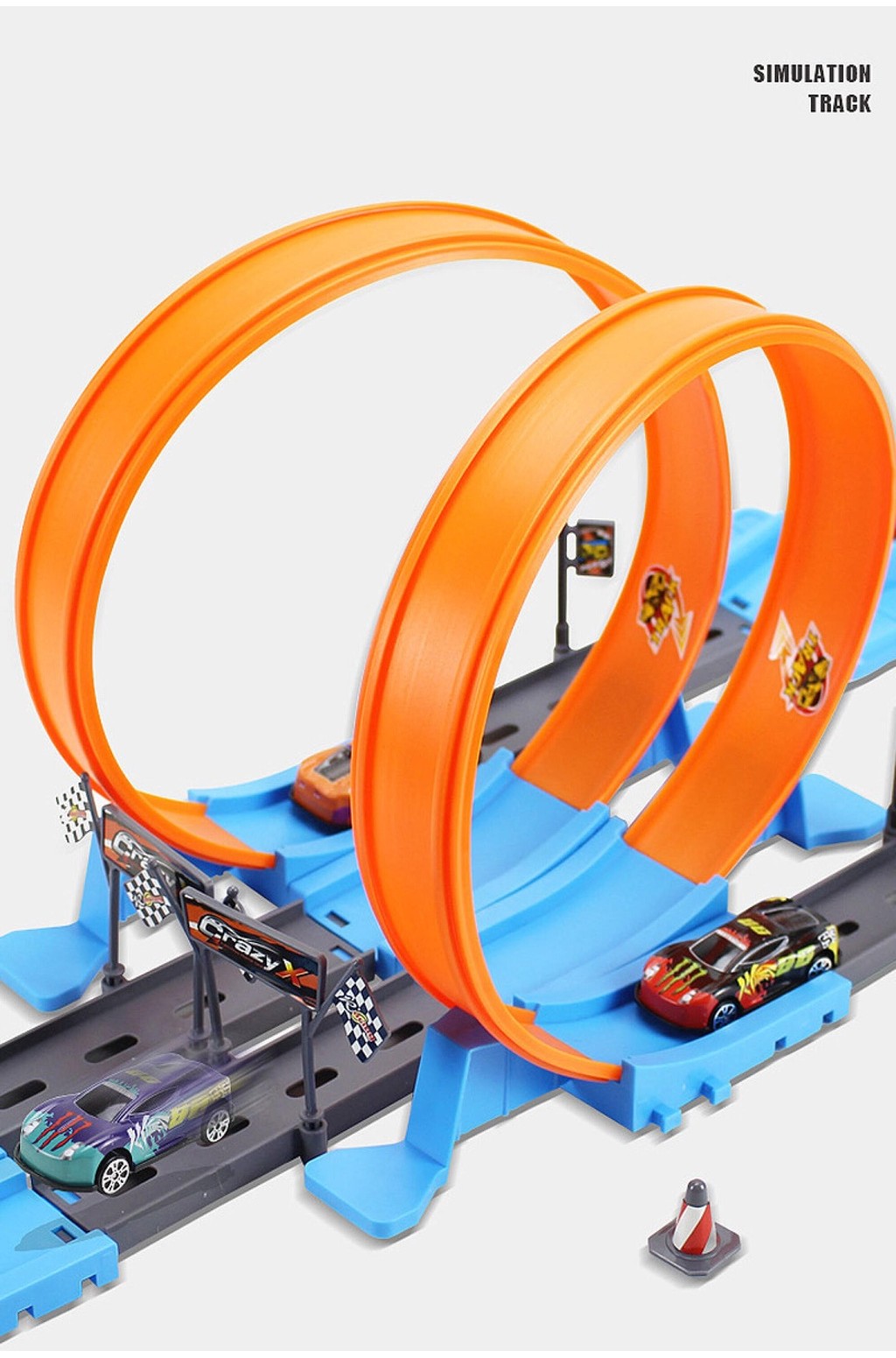 HOTWHEELS RACING TRACK BUILDER SYSTEM 120 cm STRAIGHT PACK TRACK CURVE ...