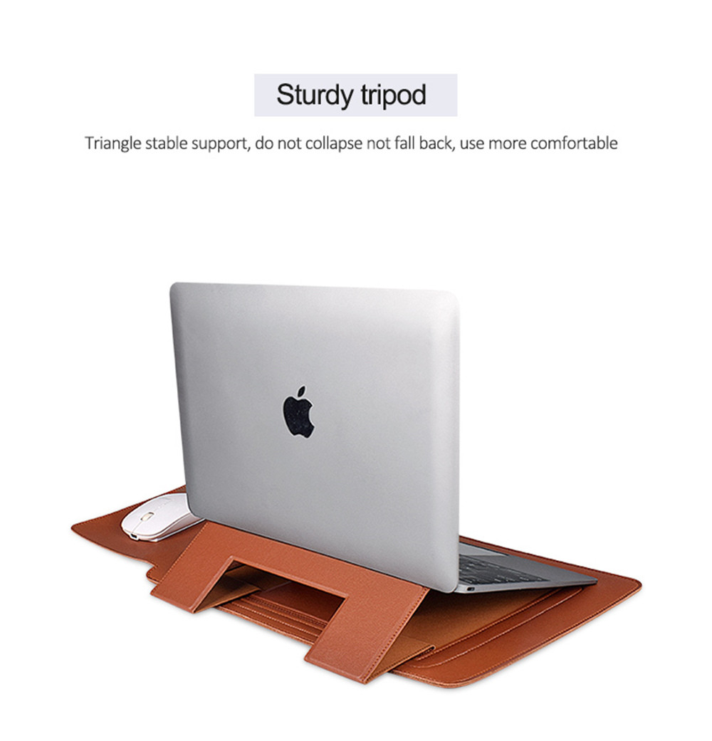 13/14/15 inch Laptop Sleeve Bag with Stand for Macbook Air Pro Case PU ...