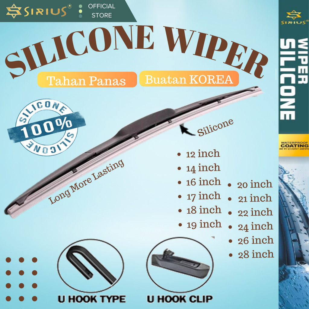 SIRIUS Silicone Car Wiper Windshied For Proton Perodua Honda Toyota Nissan Hyundai Myvi Axia ...