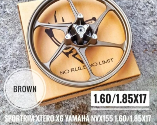 XTERO X6 SPORT RIM ( 1.60/1.85 X17 ) ( 1.60 /1.60 X17 ) NVX155 V1 / V2 ...