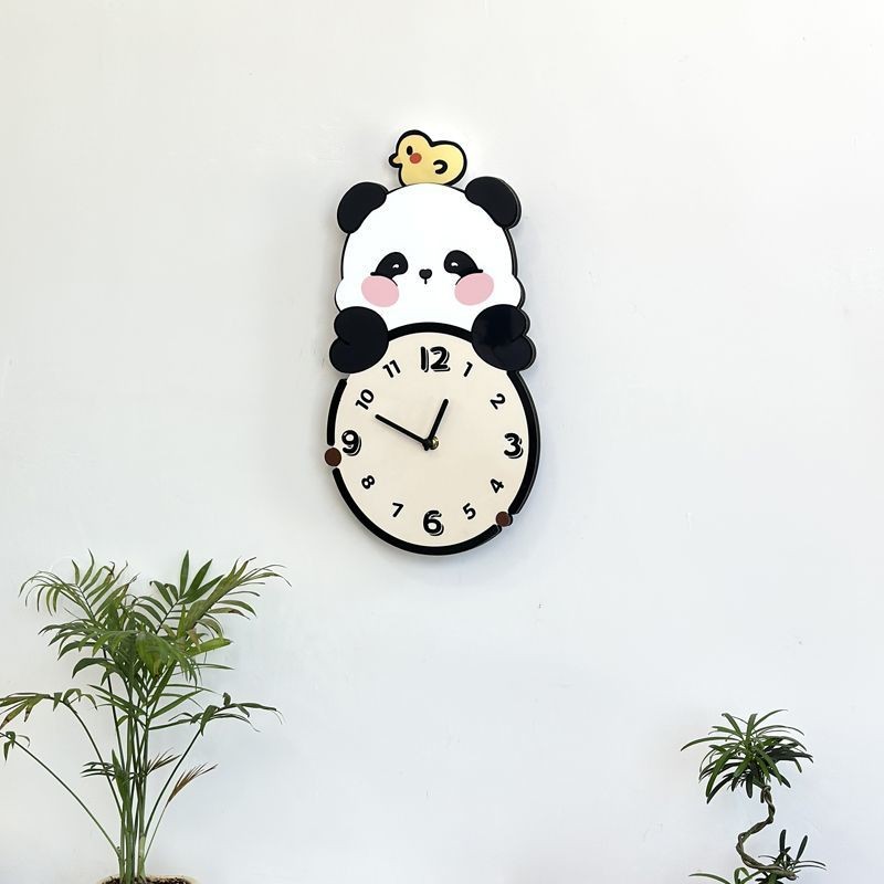 Influencer Panda Swing Wall Clock Household Living Room Wall Hanging ...