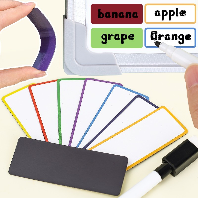 20/5PCS Magnet Label Stickers - Reusable Home Fridge Sticker - Dry ...