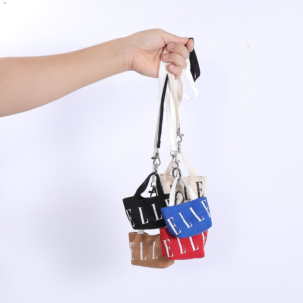 ELLE POP Canvas Neck Bag Available In 5 Colors Ewg Model110425 | Shopee ...