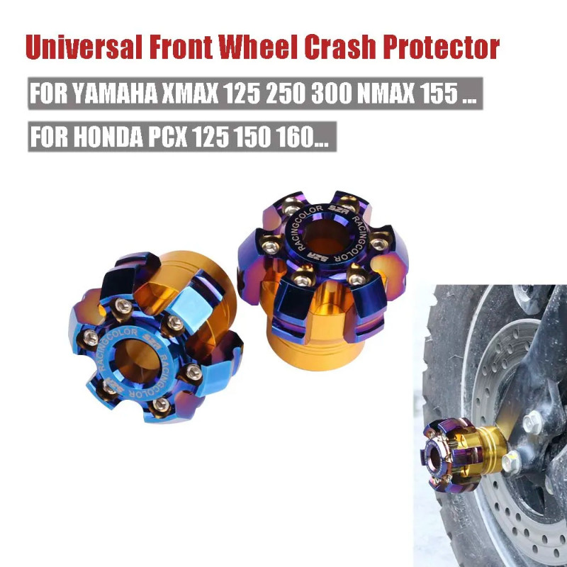 Universal Front Wheel Fork Crash Slider Guard Protector For Yamaha Xmax ...