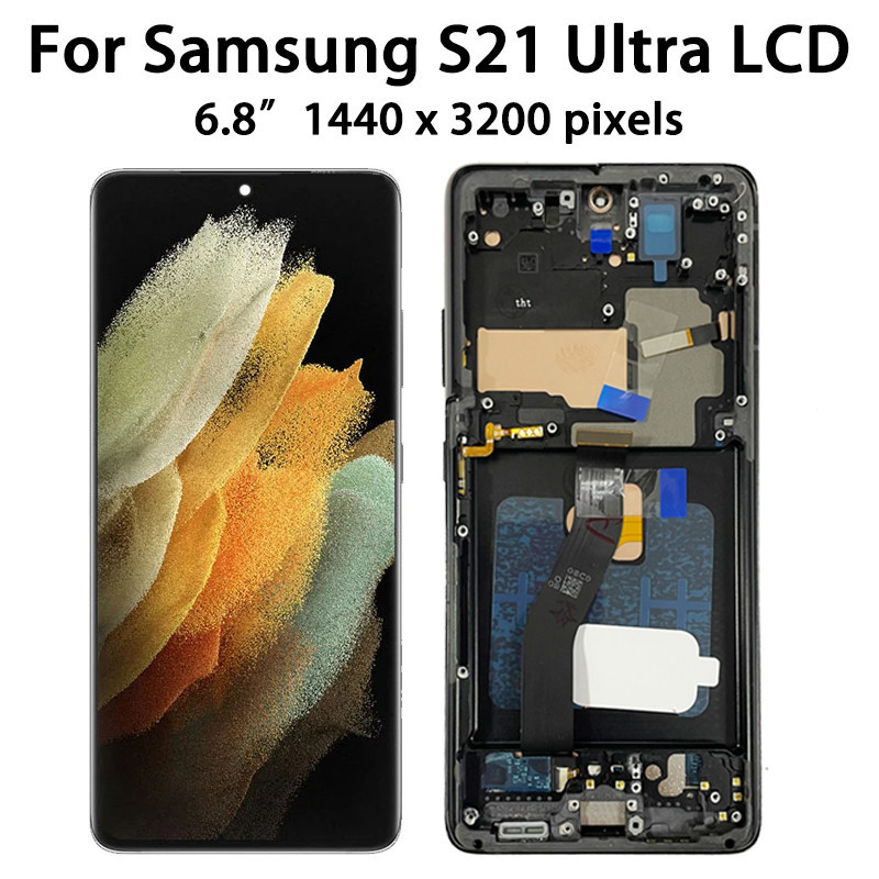 AMOLED For Samsung S21 Ultra 5G LCD G998 G998B G998U Display Touch ...