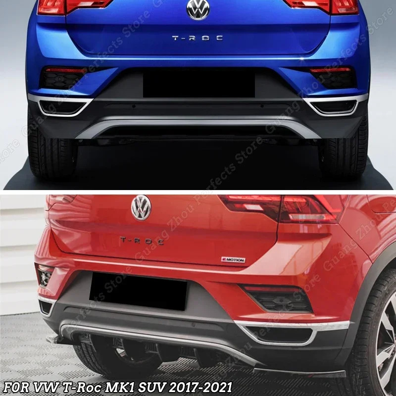 Car Rear Bumper Diffuser Lip Side Spoiler Splitter Cover For Volkswagen ...