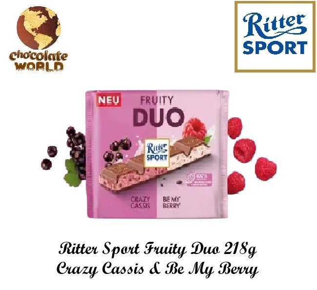 Ritter Sport Fruity Duo Crazy Cassis & Be My Berry 218g | Shopee Malaysia