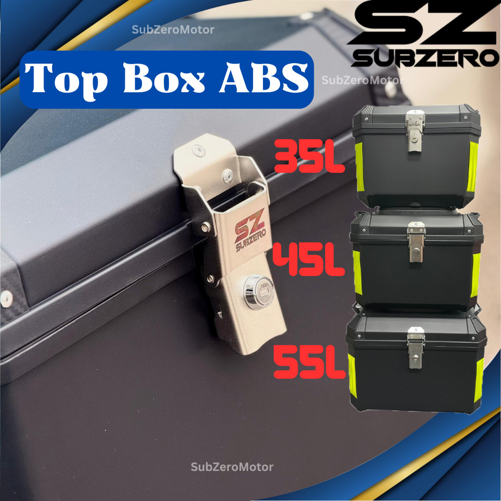 Top Box ABS WX052 35L 45L 55L-55L Black Box Belakang Motor Storage Box ...