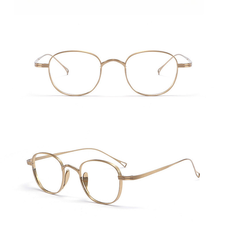 Ultra Light Titanium Spectacles Men Women Thick Edge Eyeglasses Oval ...
