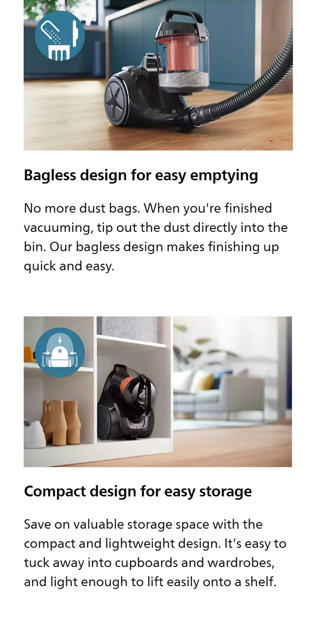 Philips 1000 Series Bagless Vacuum Cleaner XB1042/10 XB1042 | Shopee ...