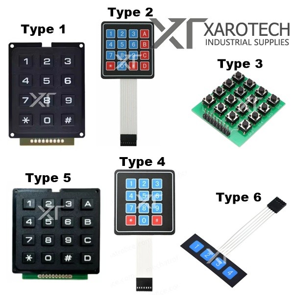 1216 Number Button Matrix Keypad Key Membrane Switch Button Arduino Raspberry Pi Numpad