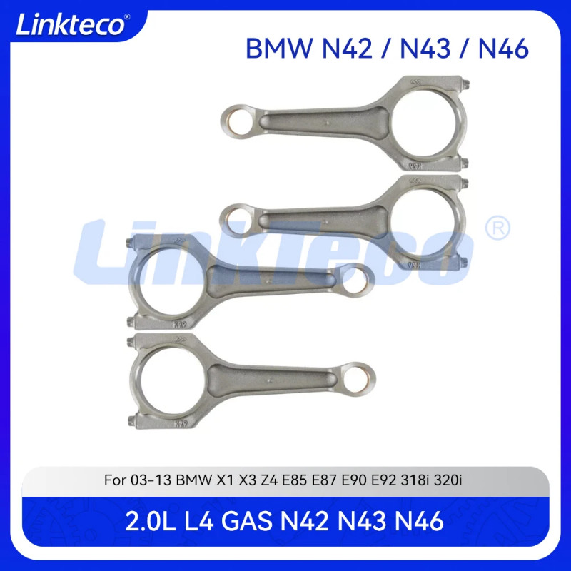 Engine part 4pcs Connecting rods Fit 2.0 T L4 GAS N42 N43 N46 For 03-13 ...
