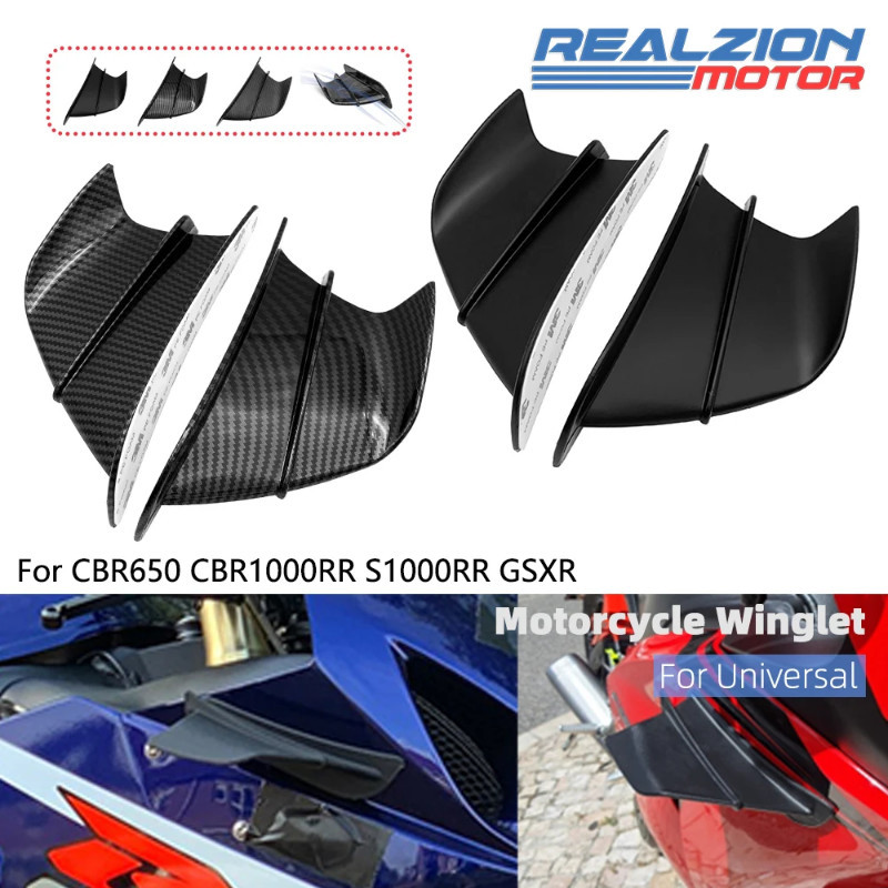 REALZION R15 GSXR CBR Winglet Aerodynamic ABS Motorcycle Side Wing Fin ...