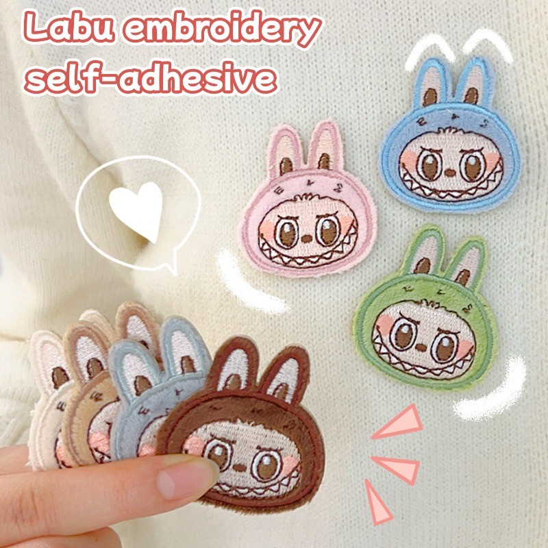 Labubu Embroidered Patches - Washable, Multipurpose - for Clothing ...
