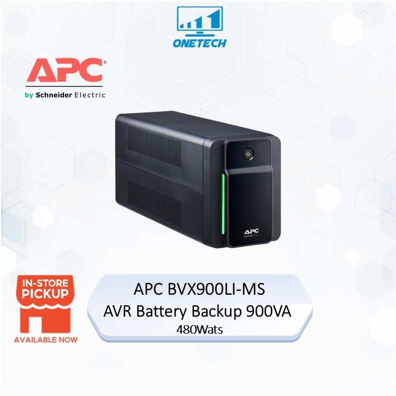 APC BVX900LI-MS Easy UPS BVX 900VA / 230V / 480Wats / AVR / Battery ...