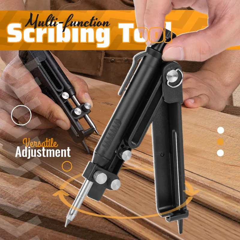 Multi-tool Woodworking Compass Tool Measuring Anti Form Adjustable ...