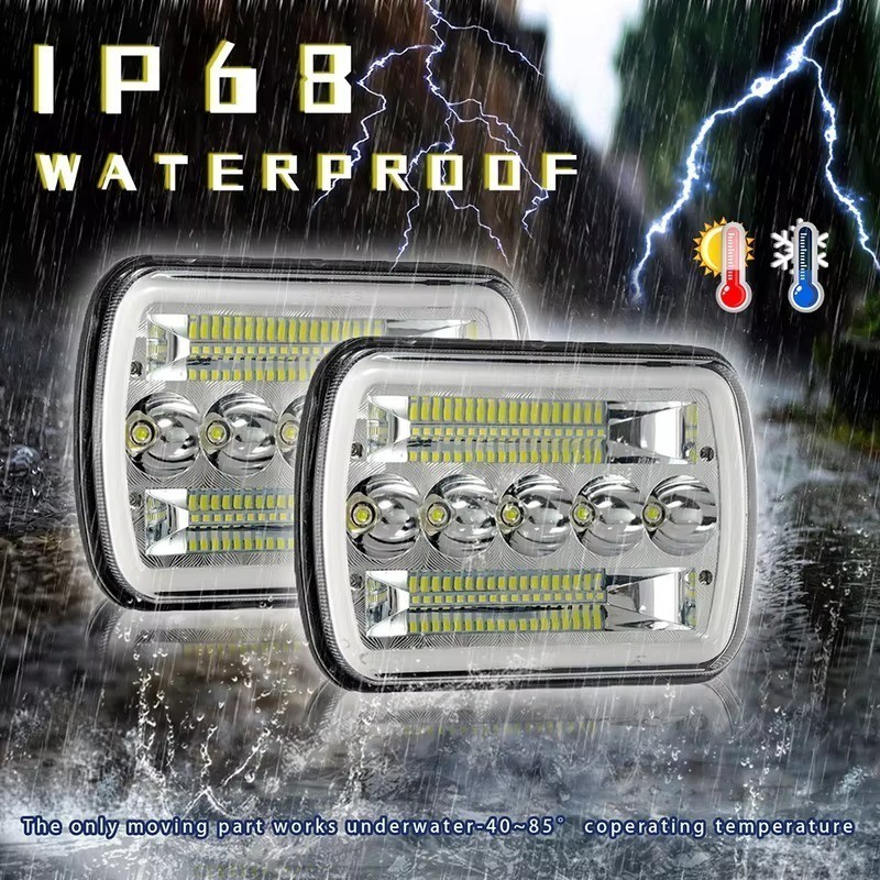 24V 12V 5x7 Inches Car Led Headlight Automotive Square Headlamp ...