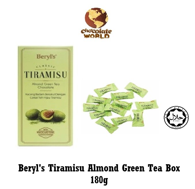 Beryl's Tiramisu Almond Green Tea Chocolate 180g (Made in Malaysia ...